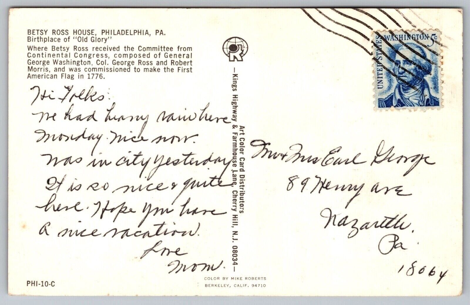 Philadelphia PA Besty Ross House Historic Multi View Chrome WOB ...