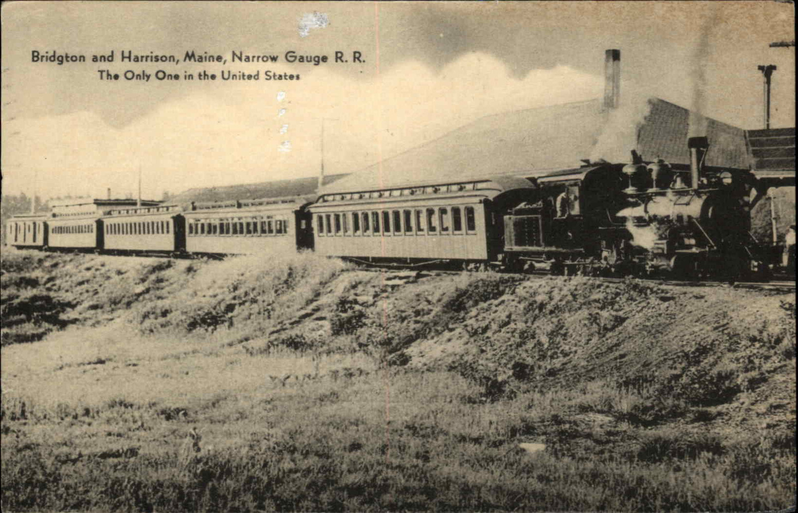 Bridgton & Harrison Maine ME Train Station Depot Railroad Narrow Gauge ...