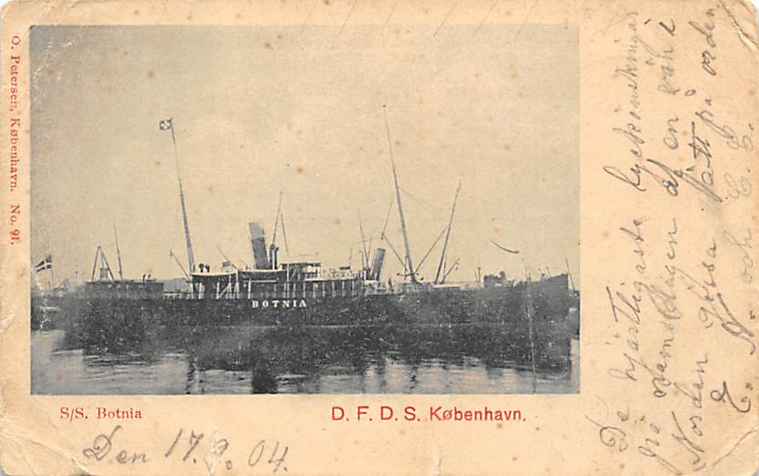 SS Botnia Ship Writing on back | Topics - Other, Postcard / HipPostcard