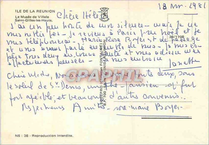 Modern Postcard Reunion Island The Museum of Villele Saint Leu | Africa ...
