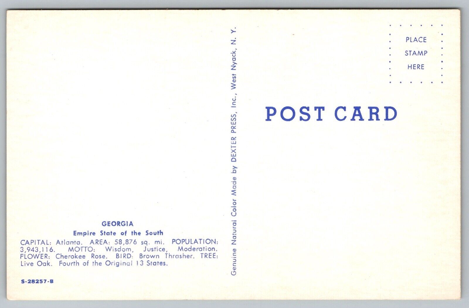 Greetings Georgia Empire Of South State Map Cities Flower DB UNP ...