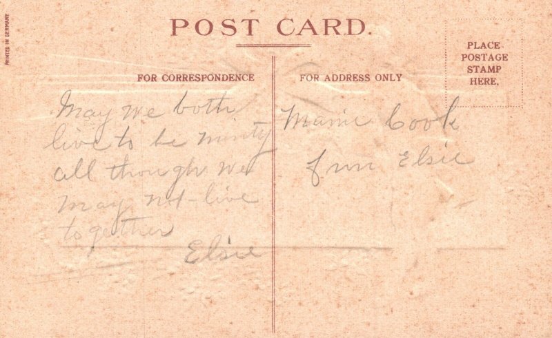 Vintage Postcard Affectionate Greeting Heartfelt Wish Friendly Wishes ...