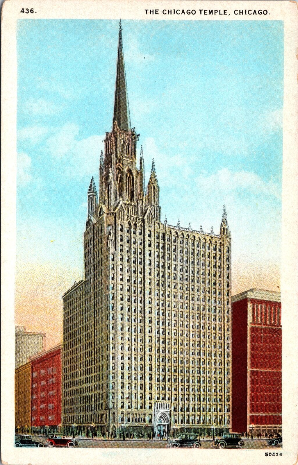 Vintage Postcard the Chicago Temple Home of the First Methodist Church ...