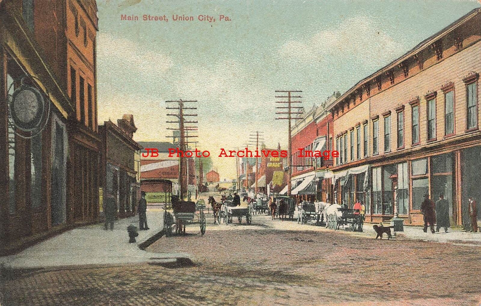 PA, Union City, Pennsylvania, Main Street, Business Section, Hamilton ...
