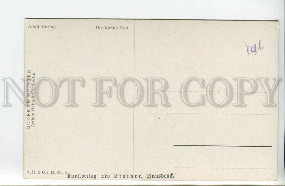 439527 Adolf Hering Die kleine Eva Little Eva nude girl Vintage ...