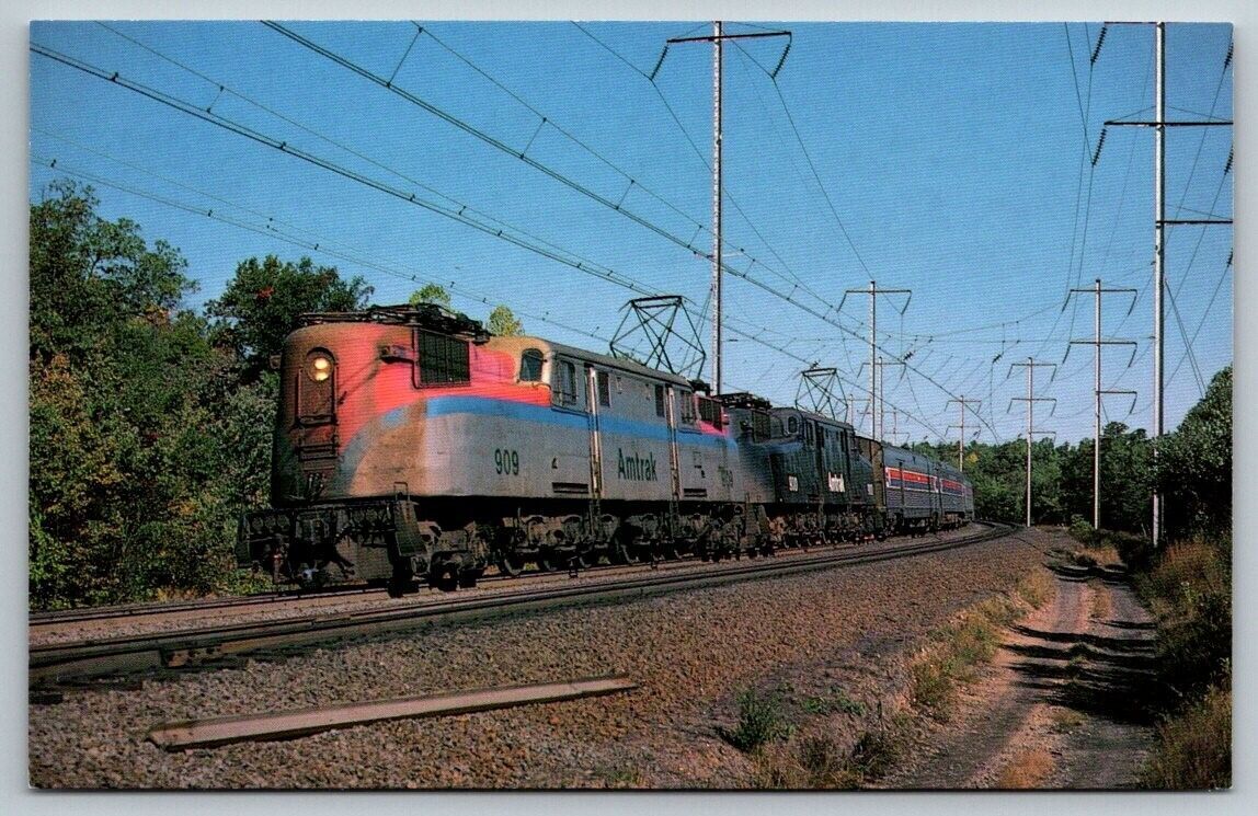 Vintage Railroad Train Locomotive Postcard - Amtrak The Silver Star ...