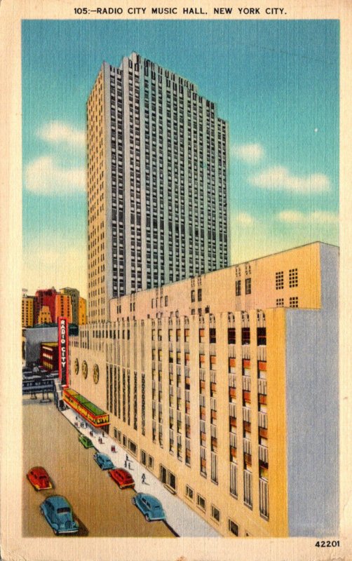 New York City Rockefeller Center Radio City Music Hall 1940 | United ...