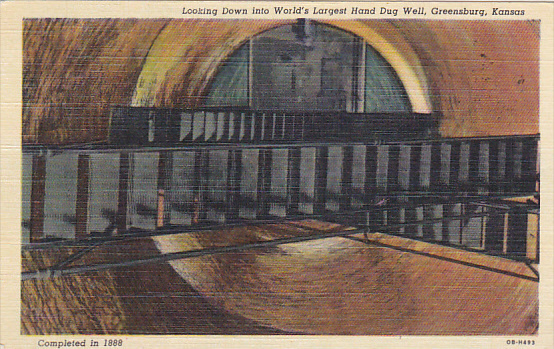Looking Down Into World's Largest Hand Dug Well Greensburg Kansas ...