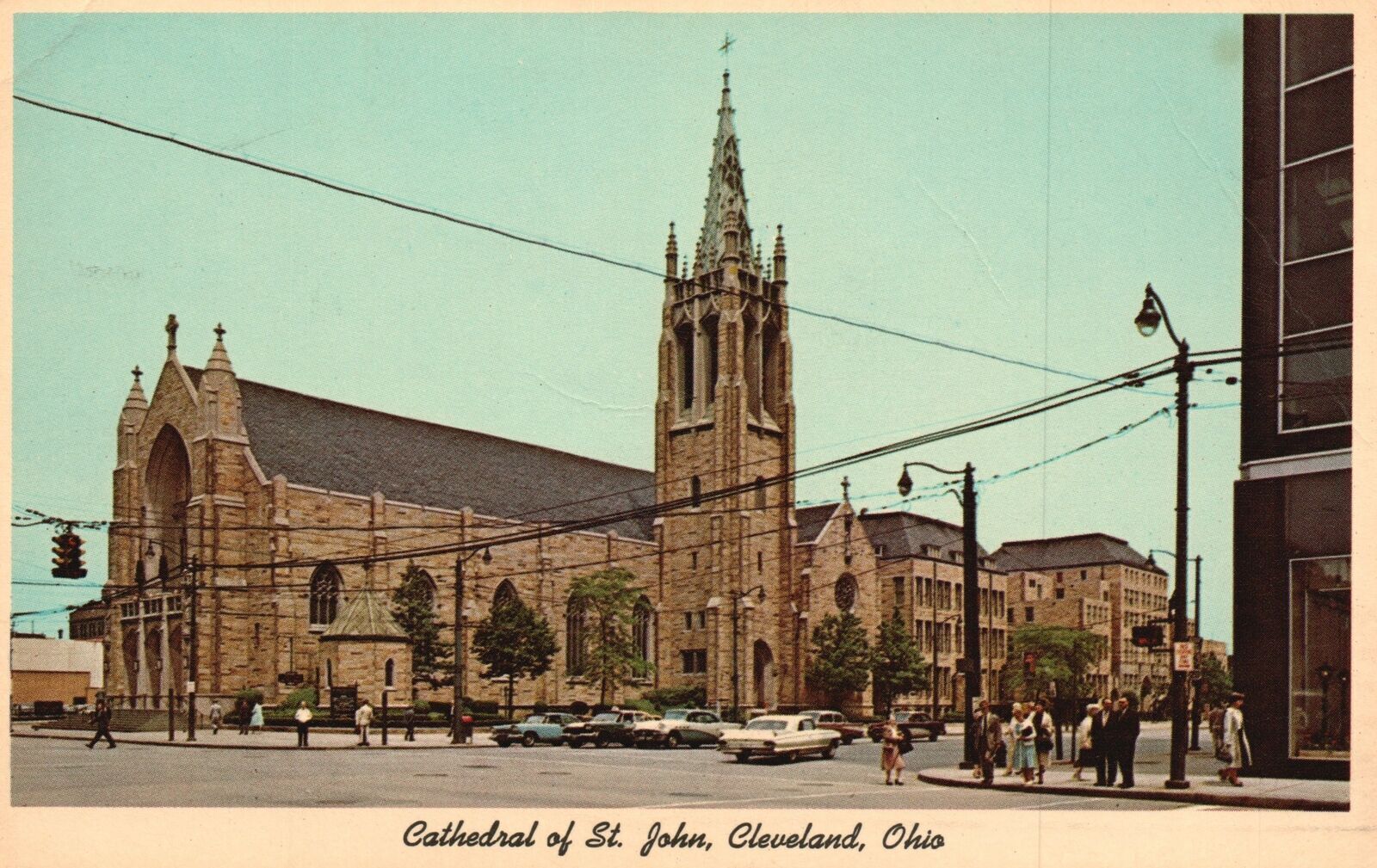 Vintage Postcard 1964 St. John's Cathedral Square in Downtown Cleveland ...