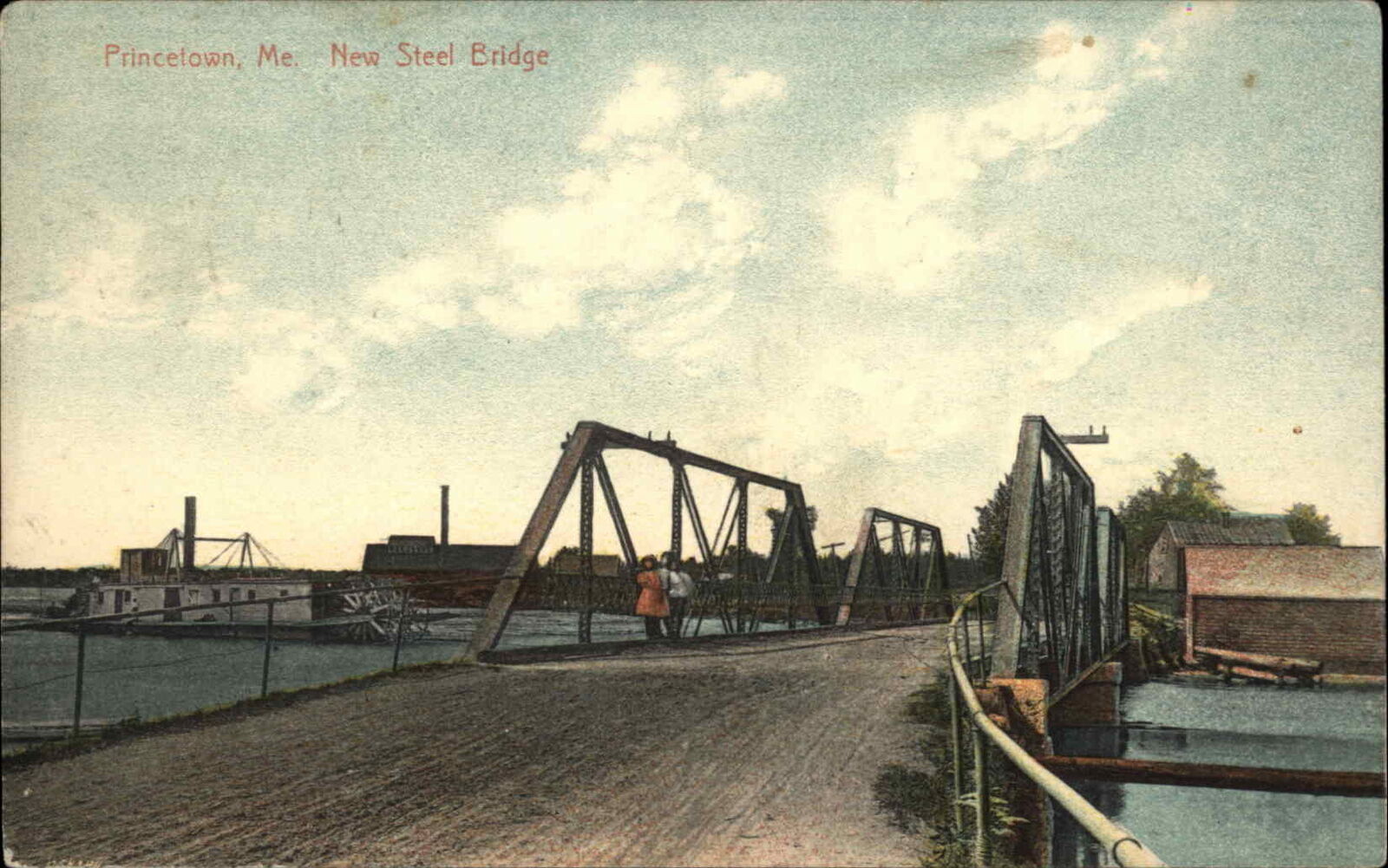 Princetown Princeton Maine ME New Steel Bridge c1910 Postcard | United ...