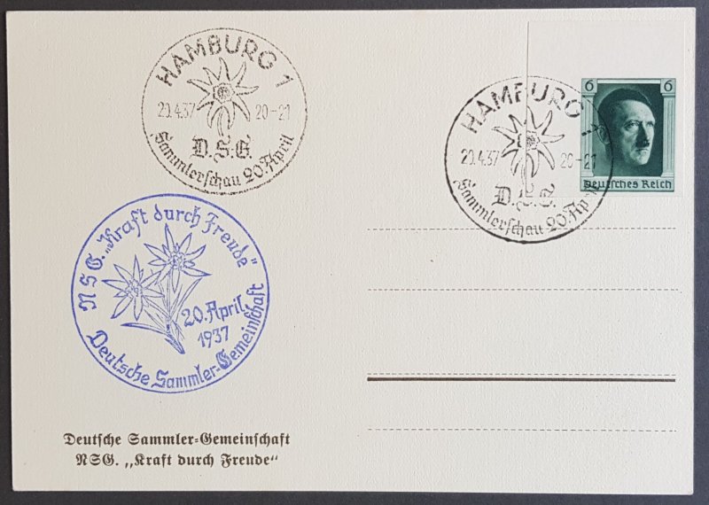 Third Reich Original Nazi Postcard Fuhrer Adolf Hitler Artists Card ...