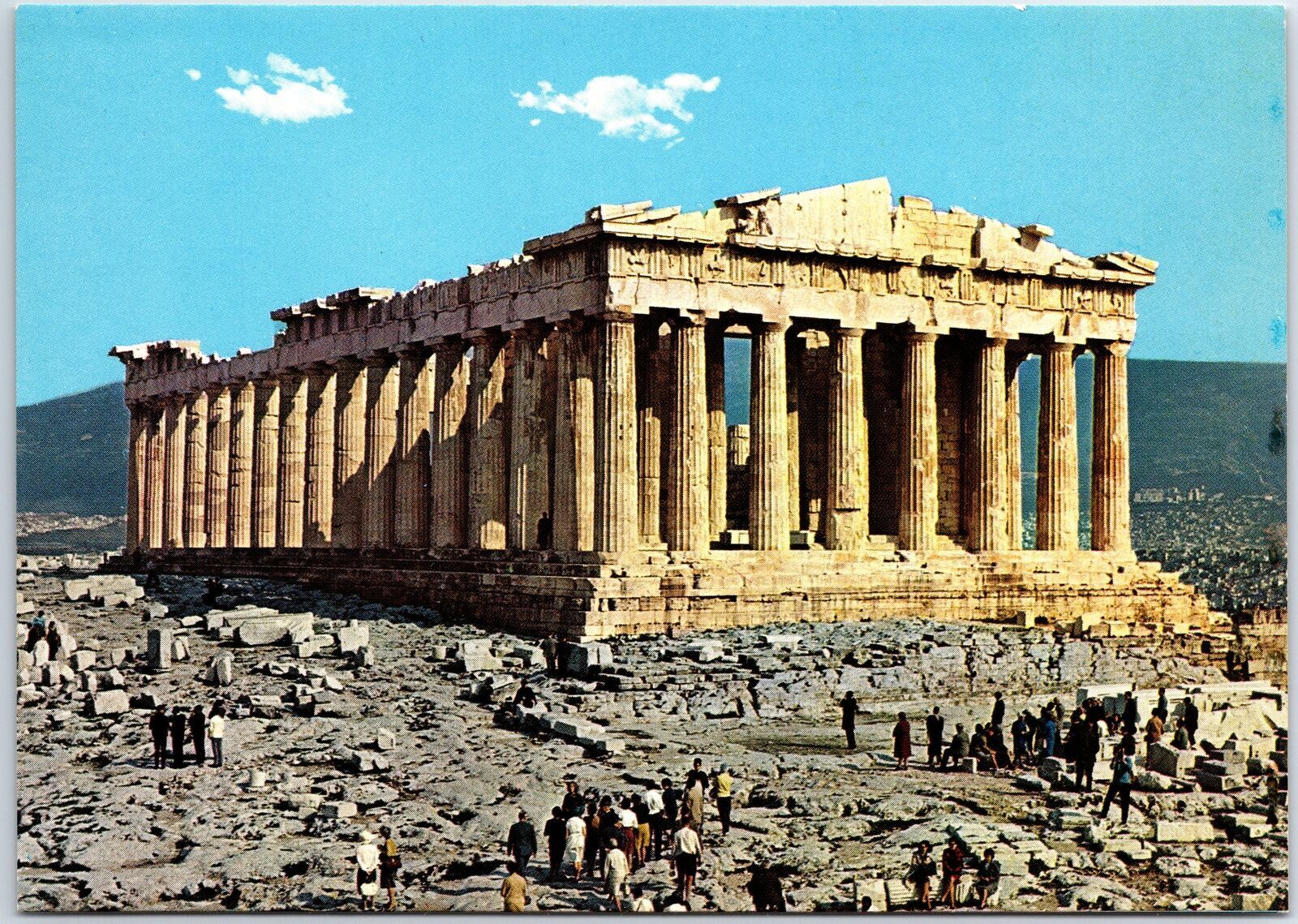 Vintage Continental Sized Postcard the Parthenon Athens Greece Full ...