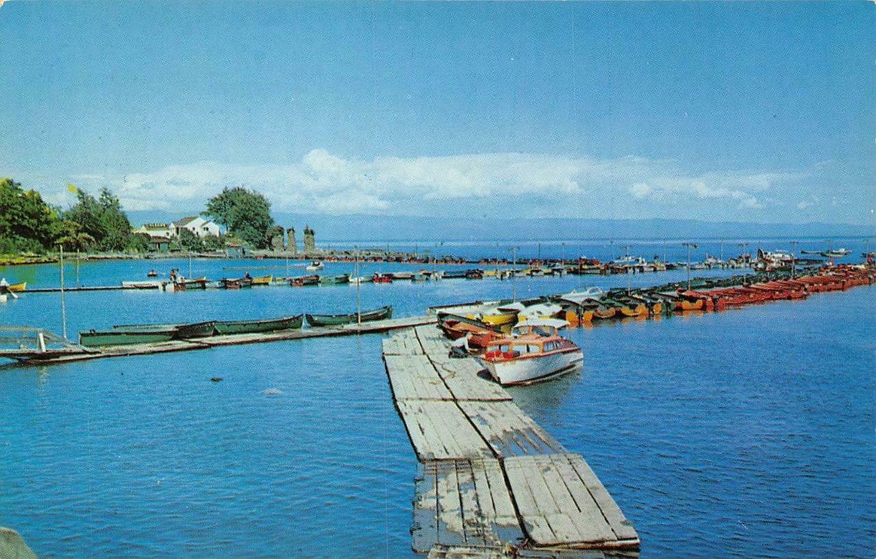 SEKIU BOAT HARBOR Strait of Juan de Fuca, WA c1950s Chrome Vintage ...