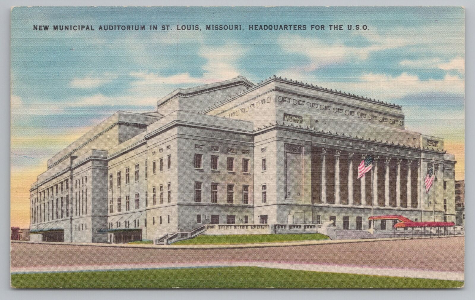 Military~New Municipal Auditorium In St Louis MO~USO Headquarters ...