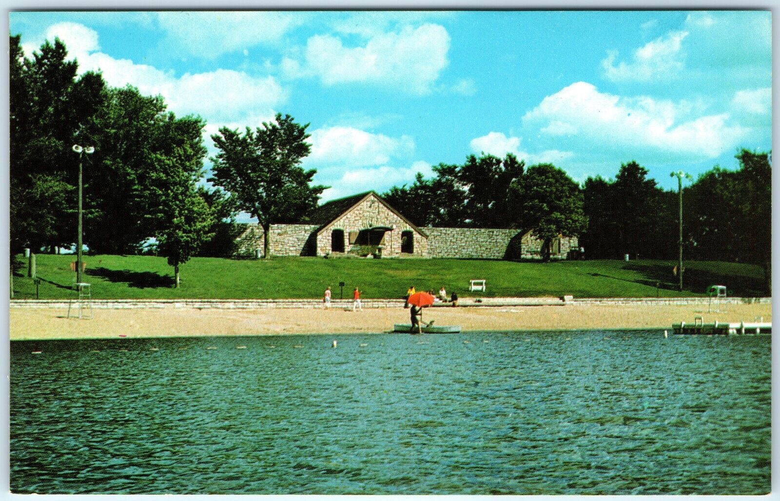 c1960s Strawberry Point, IA Backbone State Park Beach Chrome PC ...