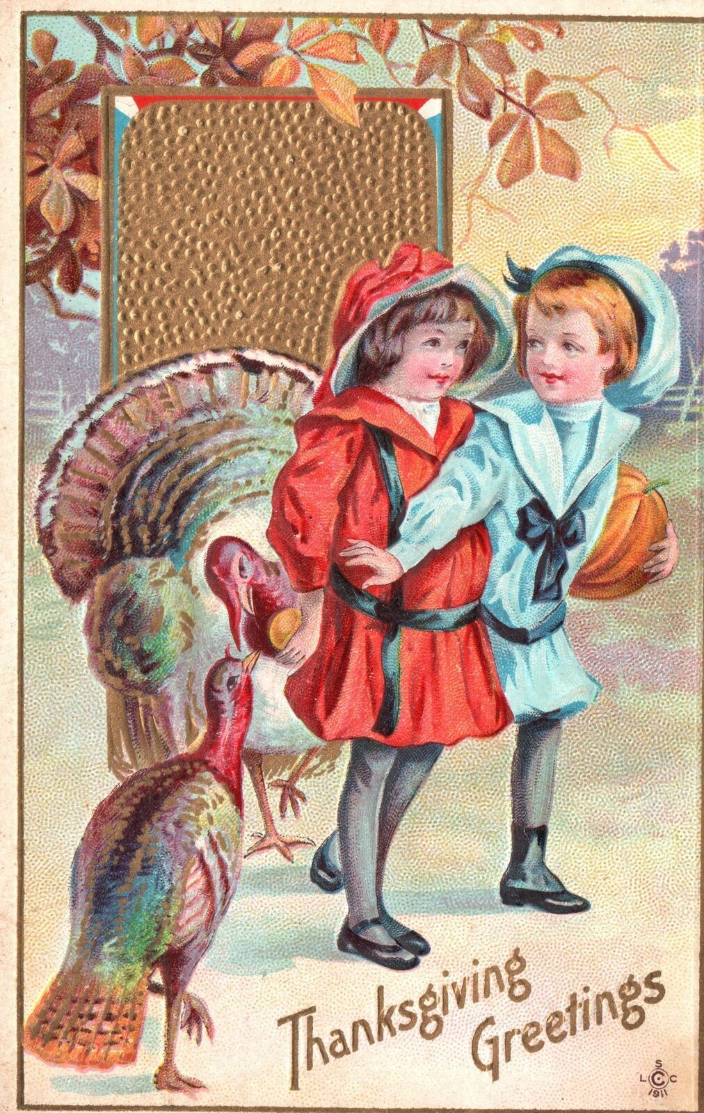 Vintage Postcard 1912 Thanksgiving Greetings Turkeys Holiday Wish ...