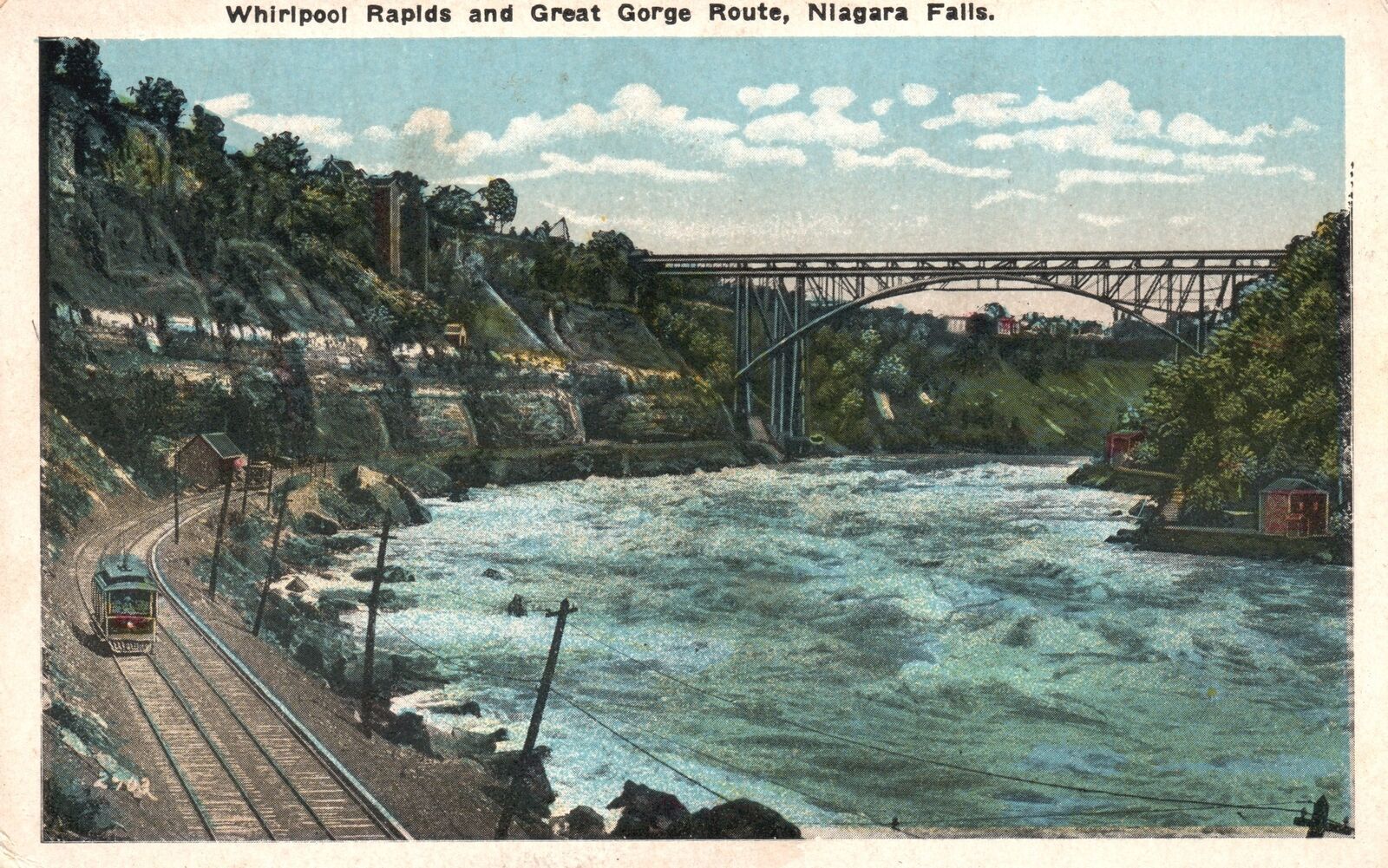 Vintage Postcard Whirlpool Rapids and Great Gorge Route Niagara Falls ...