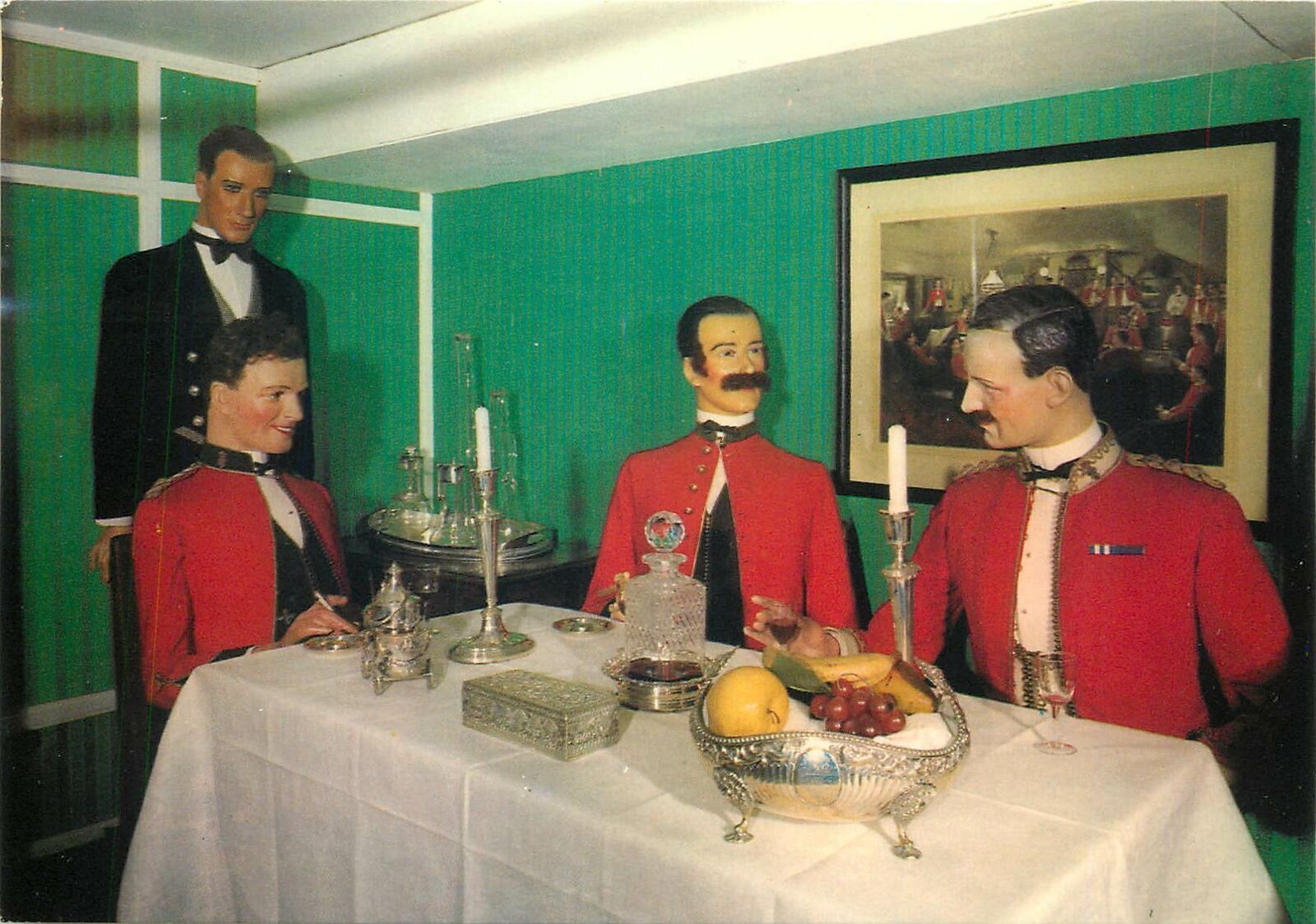 Military postcard The green Howards museum officers uniforms mess dress ...