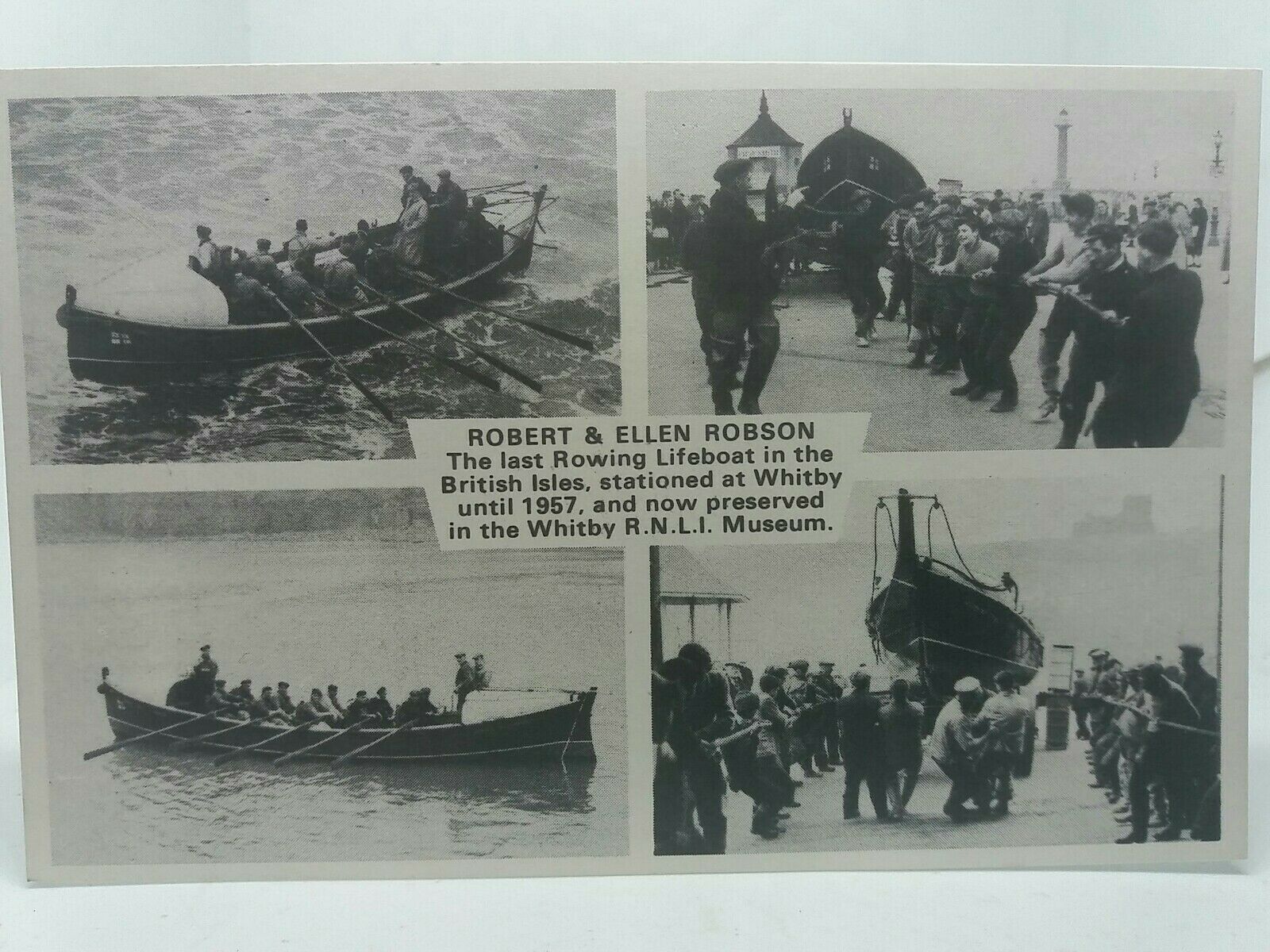 Robert and Ellen Robson The Last British Rowing Lifeboat Vintage Whitby ...