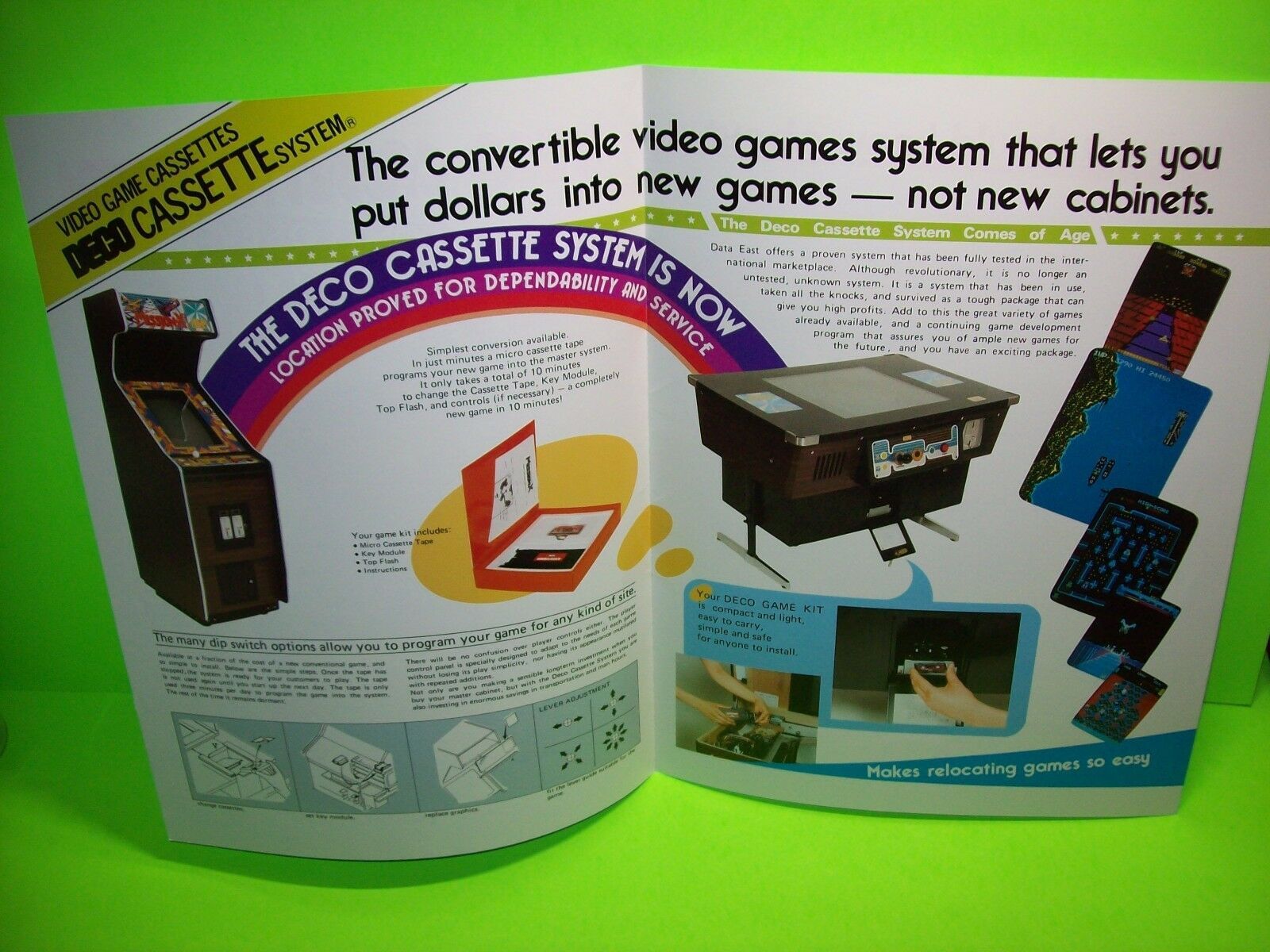 Data East DECO Cassette Original 1981 Video Arcade Sale Flyer Rare ...