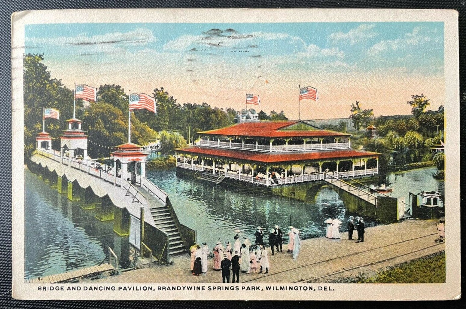 Vintage Postcard 1921 Dancing Pavilion Brandywine Springs Park ...