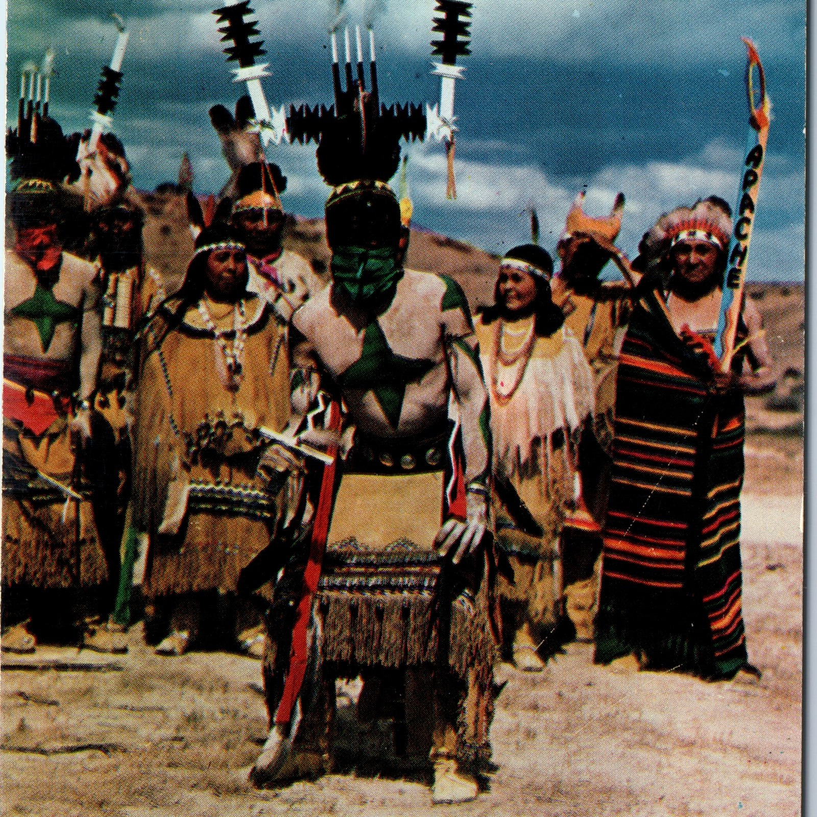 c1960s Apache Devil Dance Ceremony Chrome Postcard Native American ...