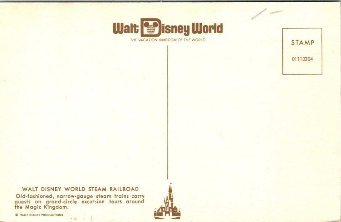 Postcard~Disney World~Walt Disney World Steam Railroad~Chrome~Vintage ...