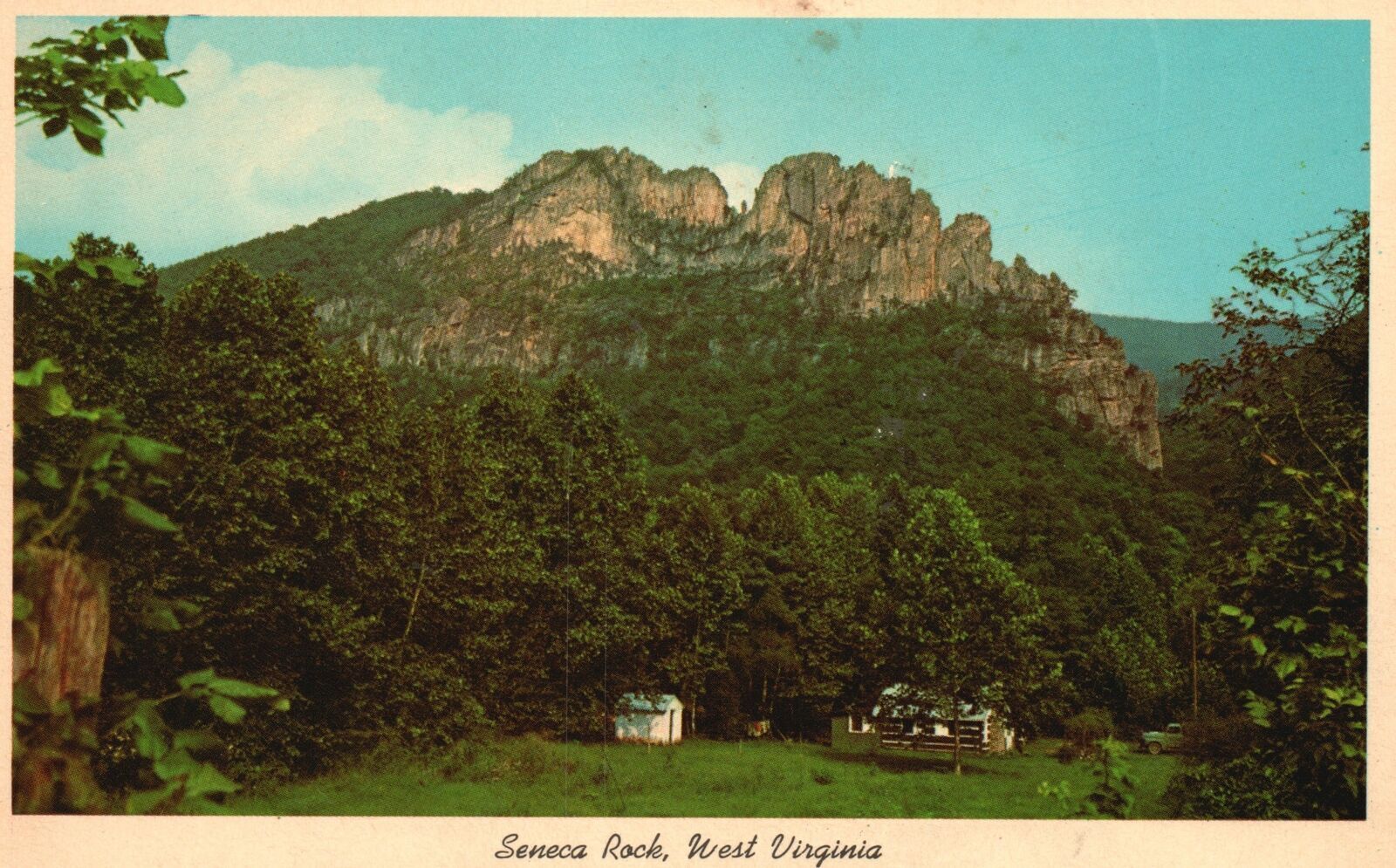 Vintage Postcard 1920s Seneca Rock Old Indian Trail Warriors Path West ...