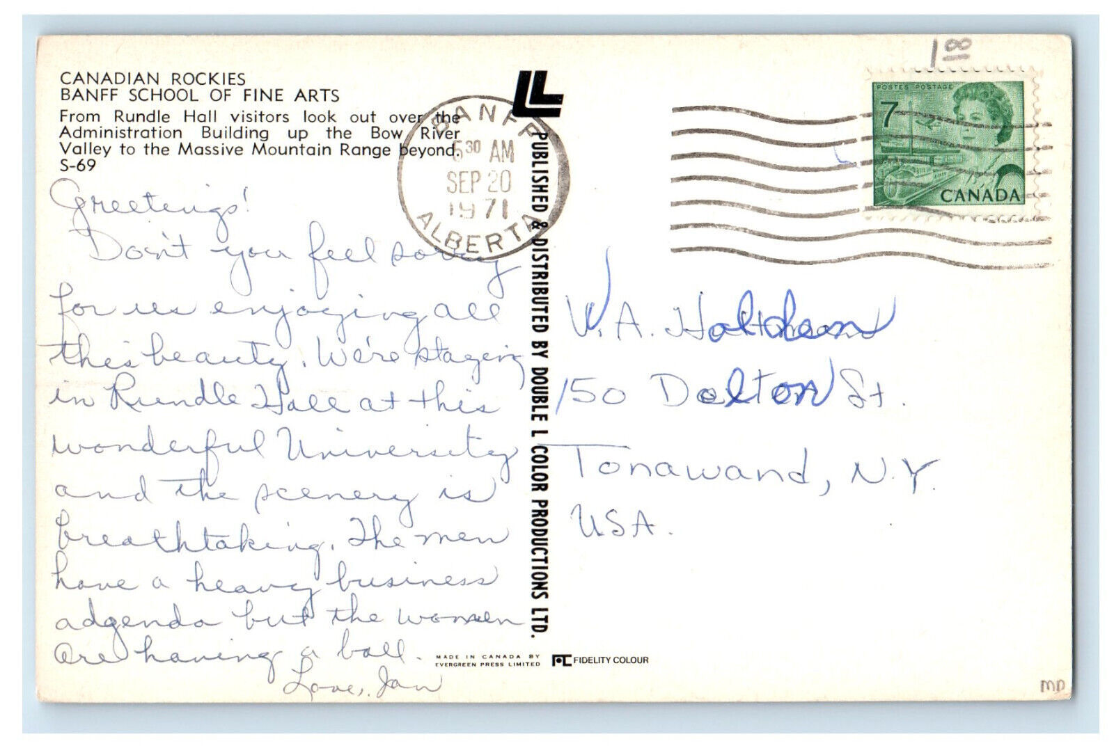 1971 Canadian Rockies Banff School of Fine Arts, Alberta Canada ...