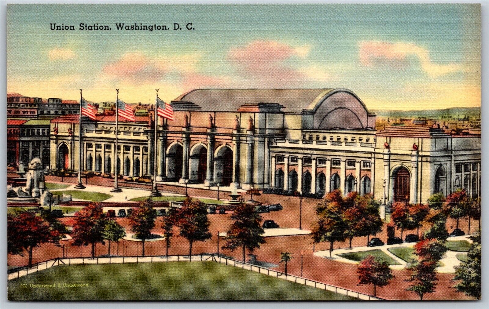 Vtg Washington DC Union Station RR Railroad Terminal 1930s View Old ...