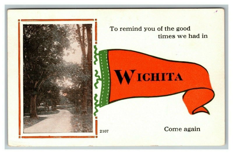 Vintage 1900's Good Times Postcard Wichita Pennant | United States ...