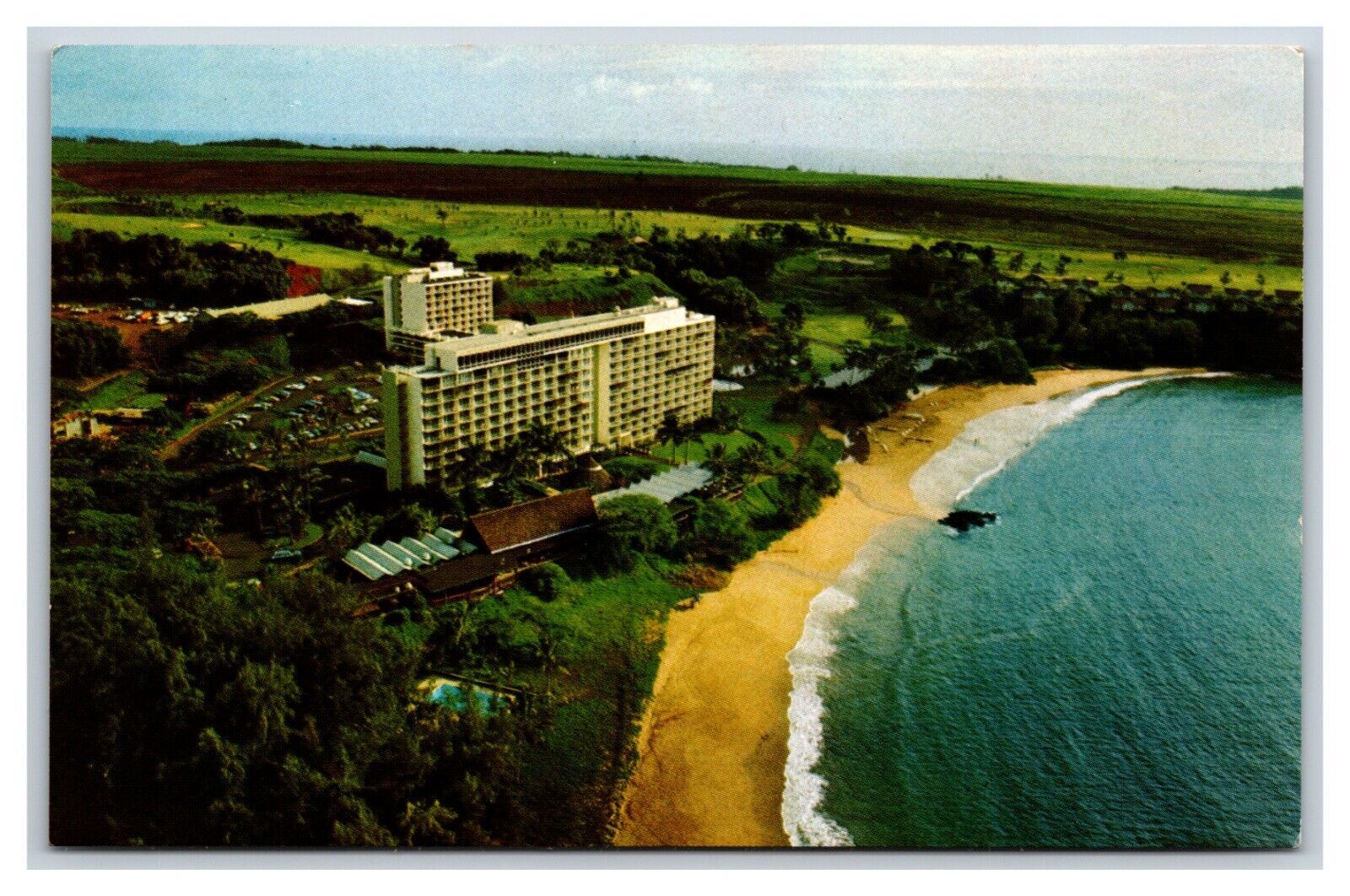 Kauai Surf Hotel Aerial View Kalapaki Beach Hawaii HI UNP Chrome ...