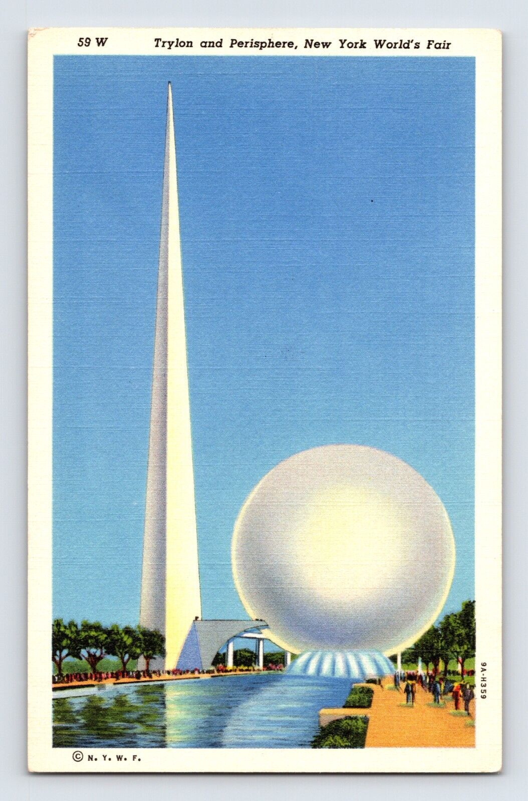 Postcard New York City NY NYC World Fair Trylon Perisphere 1939 Linen ...