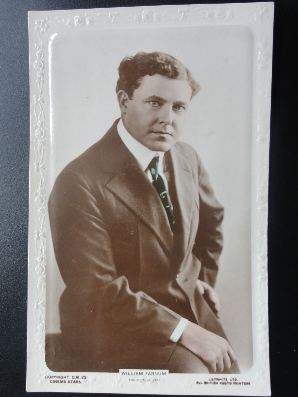 Actor: William Farnum - Studio Portrait STAR PICTURE STAR - Old RP ...