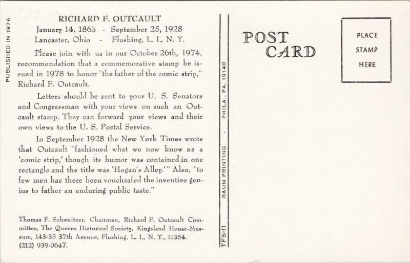 RF Outcault Father of Comic Strip Artist Unused Postcard F39 | Other ...