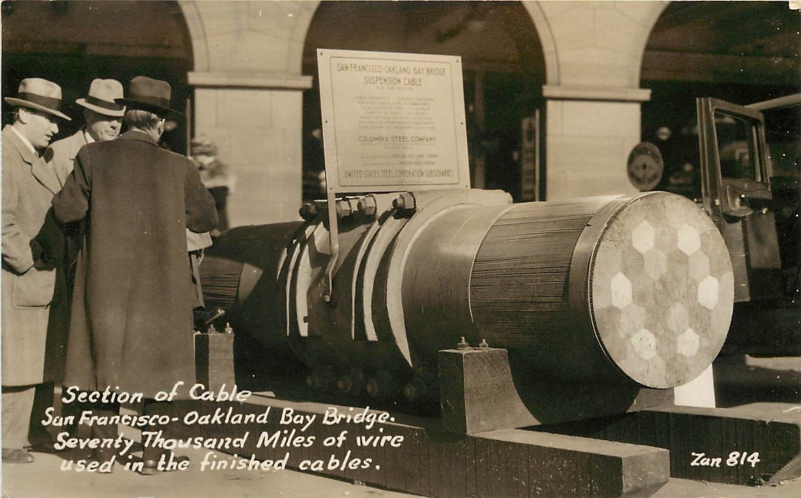 1930s Real Photo PC San Francisco Oakland Bay Bridge CA Section of ...