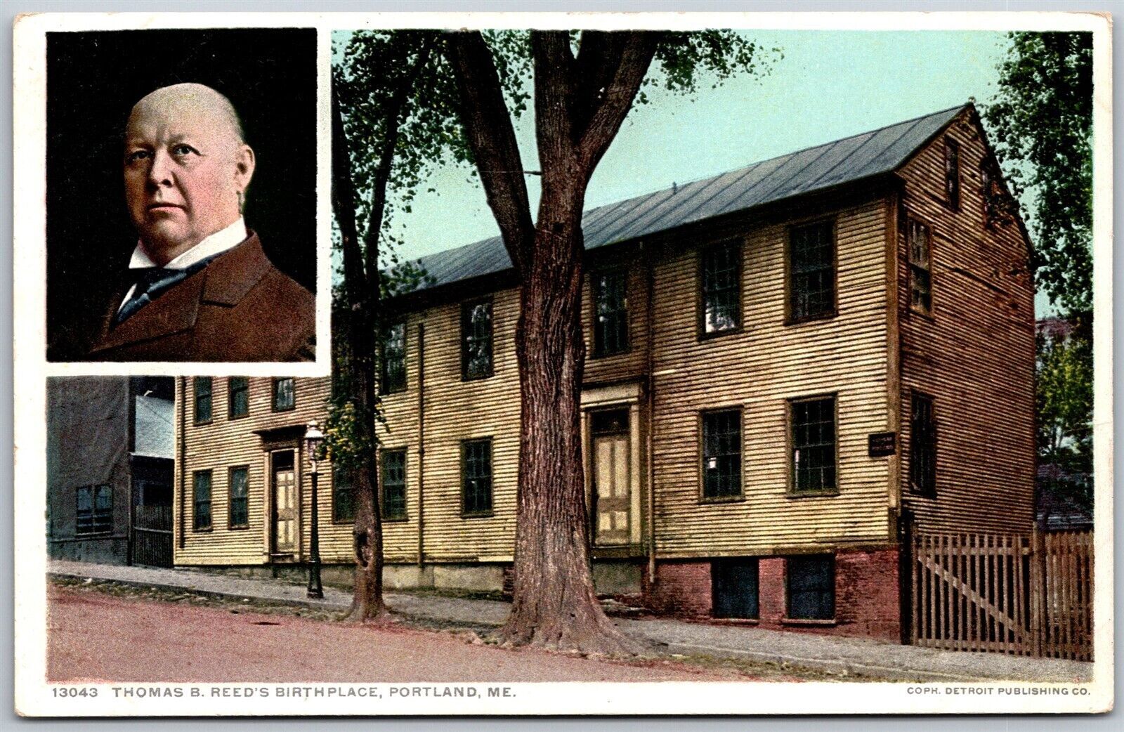 Vtg Portland Maine ME Thomas B Reed's Birthplace Home 1910s Old View ...