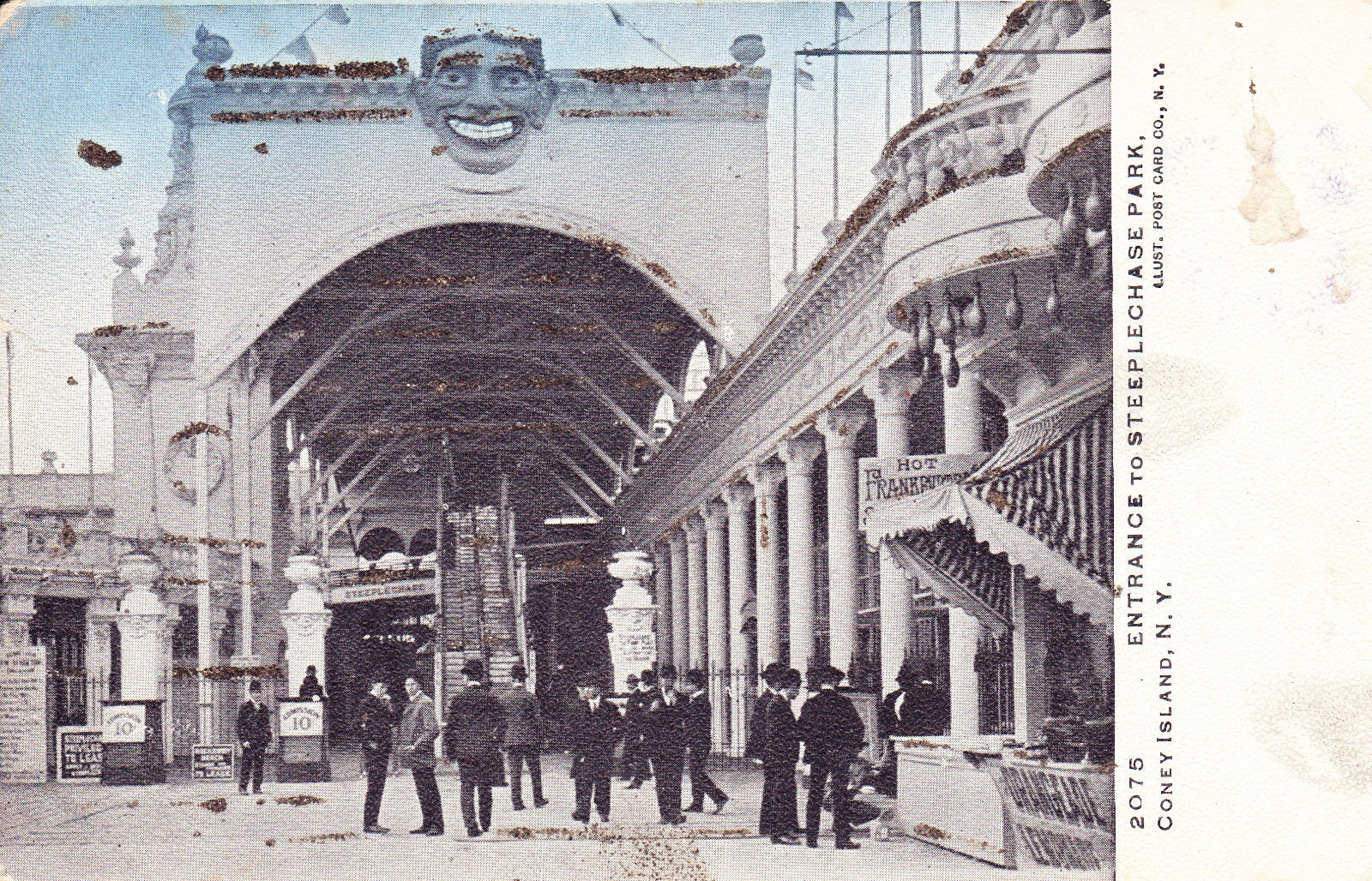 Early 1900s Postcard, Bowery Entrance to Steeplechase Park, Coney ...