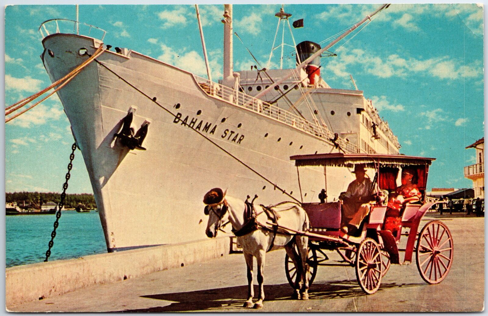 Vintage Postcard SS Bahama Star Largest Cruiser Sailing Miami to Nassau ...