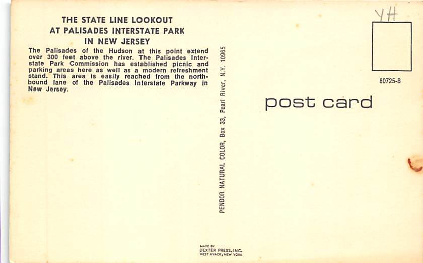 The State Line Lookout At Palisades Interstate Park Bergen County NJ ...