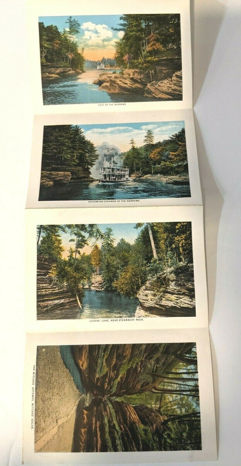 Vintage 1940s Wisconsin Dells Tourist Advertisement Foldout Postcards ...
