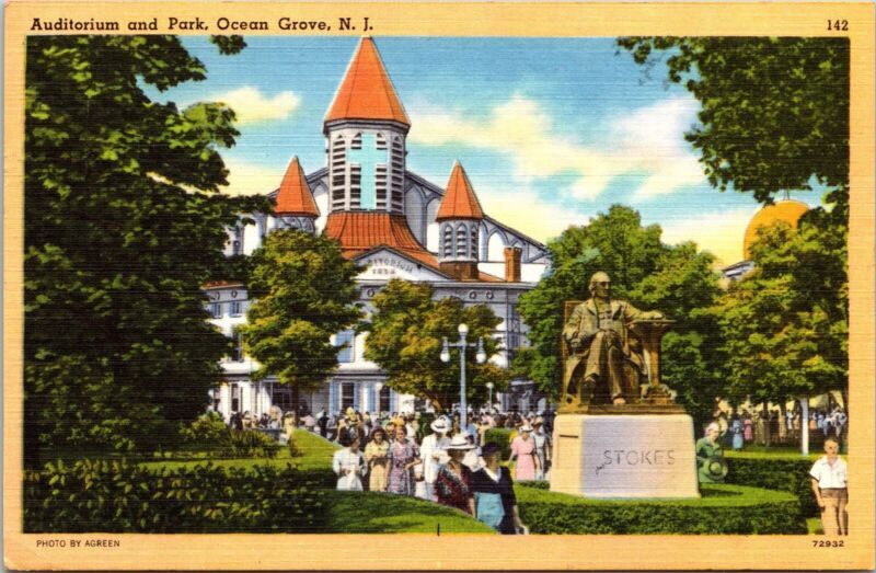 View Auditorium Park Ocean Grove New Jersey NJ Crowd PPL Statue ...
