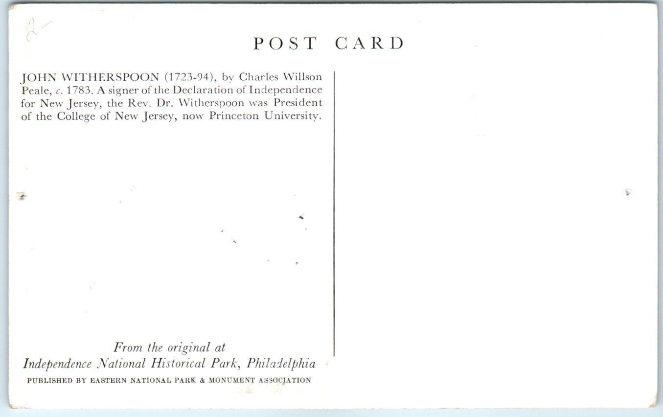 John Witherspoon by Charles Peale, Independence National Historical ...