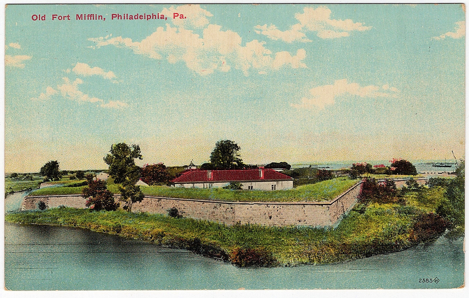 1907 Philadelphia PA Old Fort Mifflin On Delaware River Mud Island 1771 ...