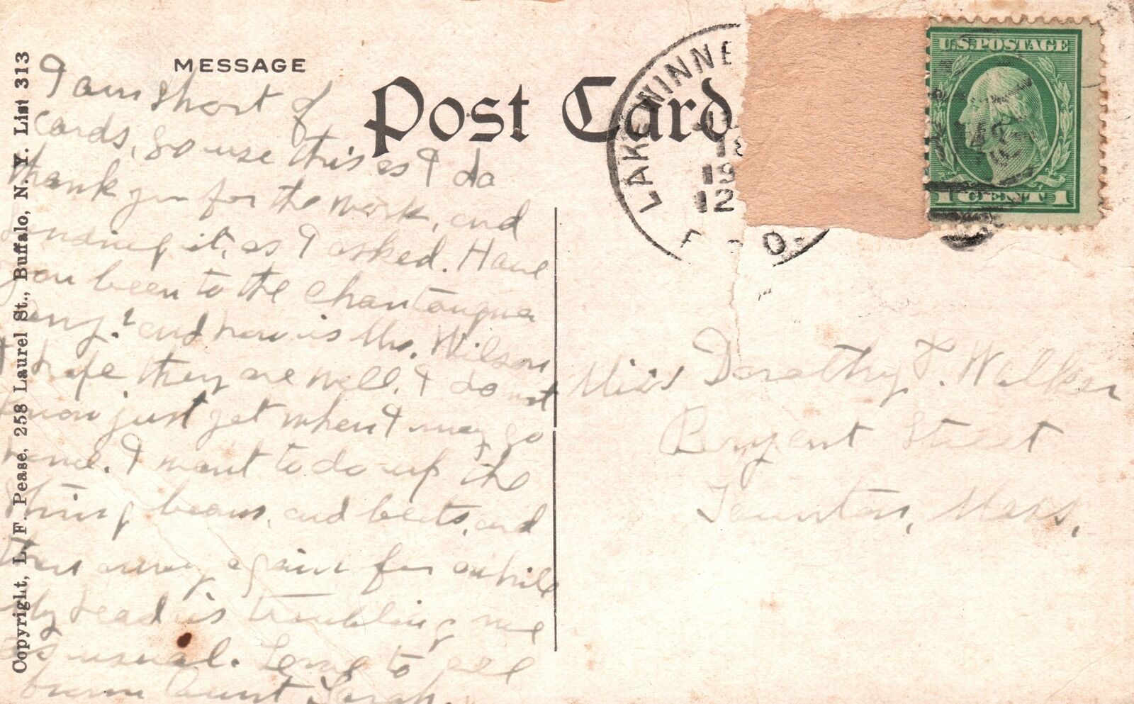 Vintage Postcard Your Gift So Welcome Dear Friend I Thank You Truly ...