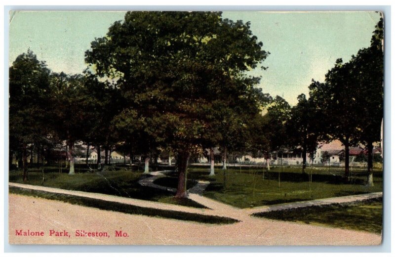 1911 Malone Park Trees Road Field Sikeston Missouri MO Vintage Antique ...