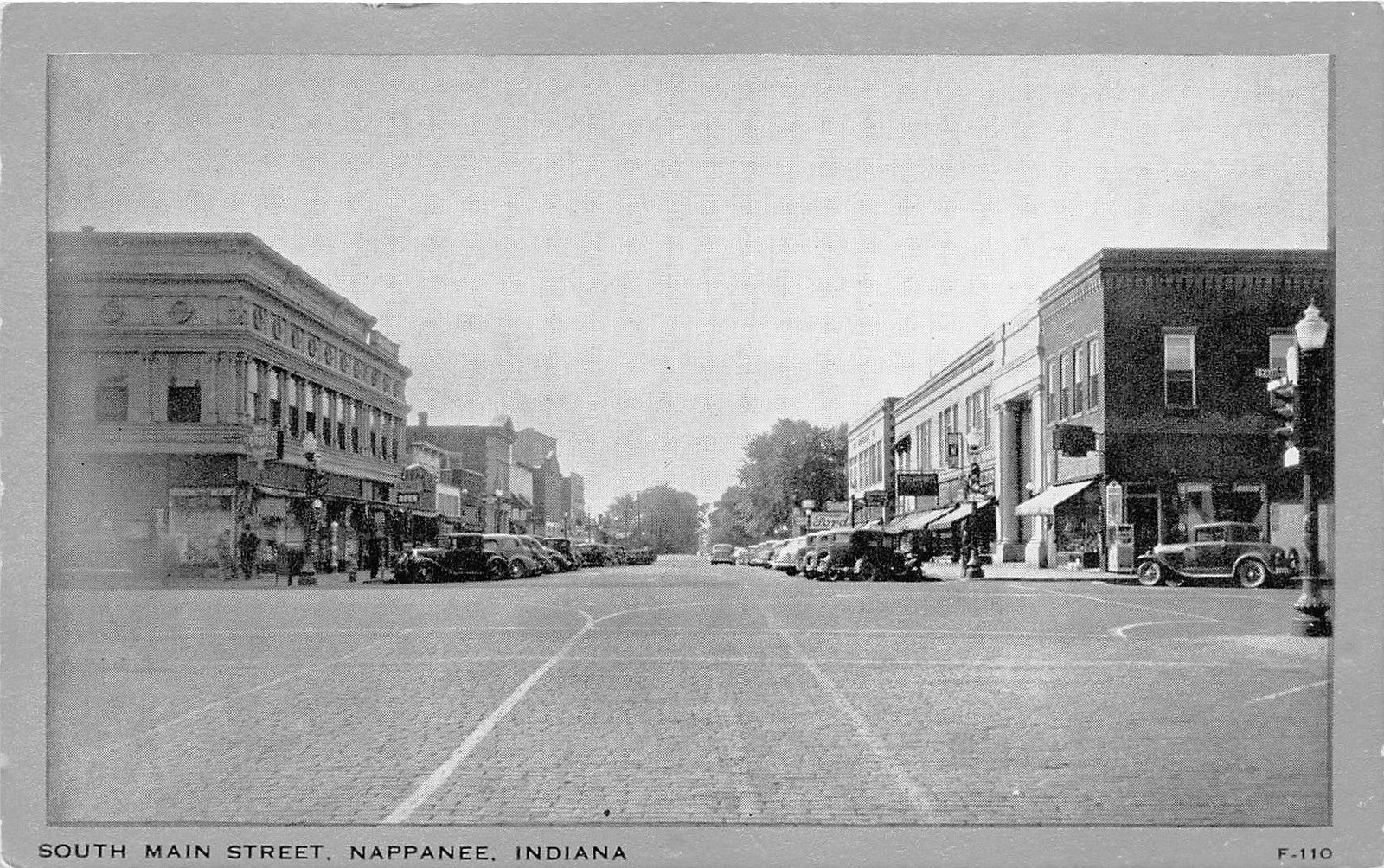 Nappanee Indiana~South Main Street~Downtown View~Cars~1930s Silver ...