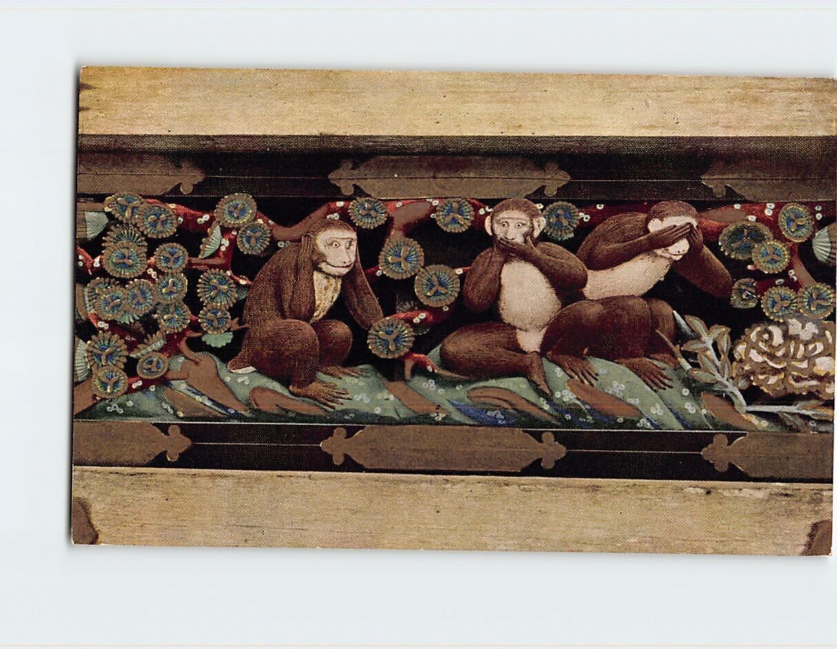 Postcard The Three Monkeys of the Toshogu Nikko Japan | Asia & Middle ...