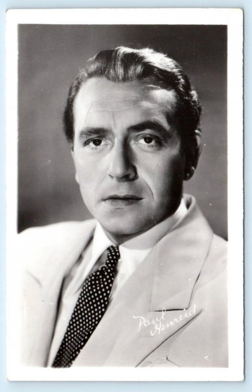 RPPC Famous Actor PAUL HENREID of "Casablanca" Fame ca 1940s Real Photo ...
