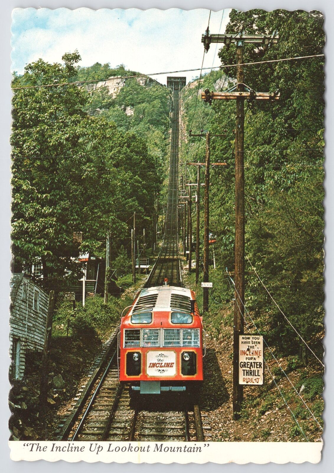 Lookout Mountain Tennessee~Incline Train Car~Continental Postcard ...